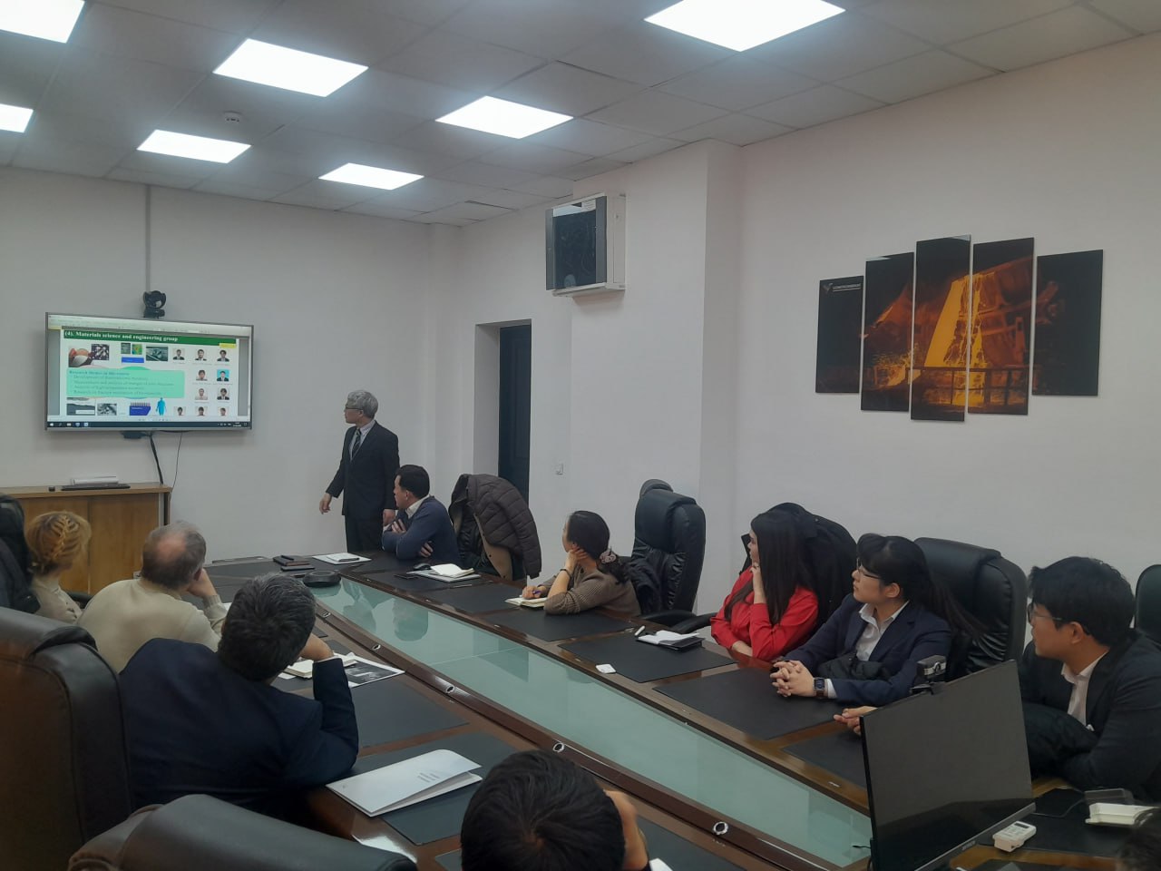 Olimlarning Bekobod shahri O‘zmetkombinatiga tashrifi — Toshkent viloyati OTFIB